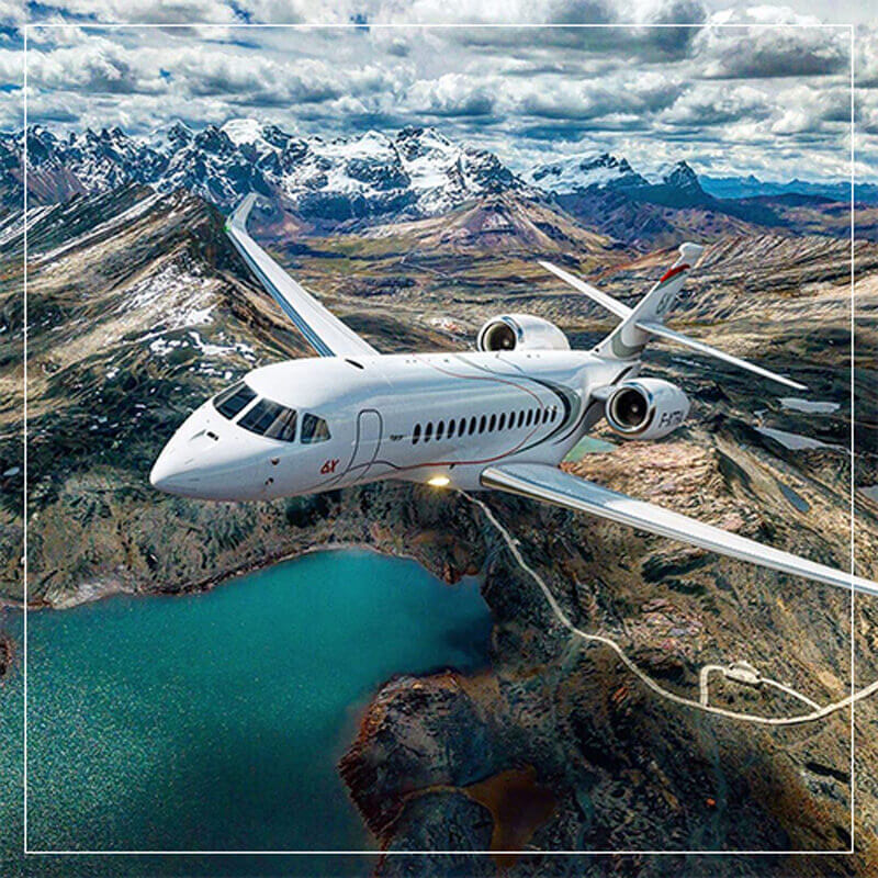 Falcon 6X na pista - GEP Comunicação